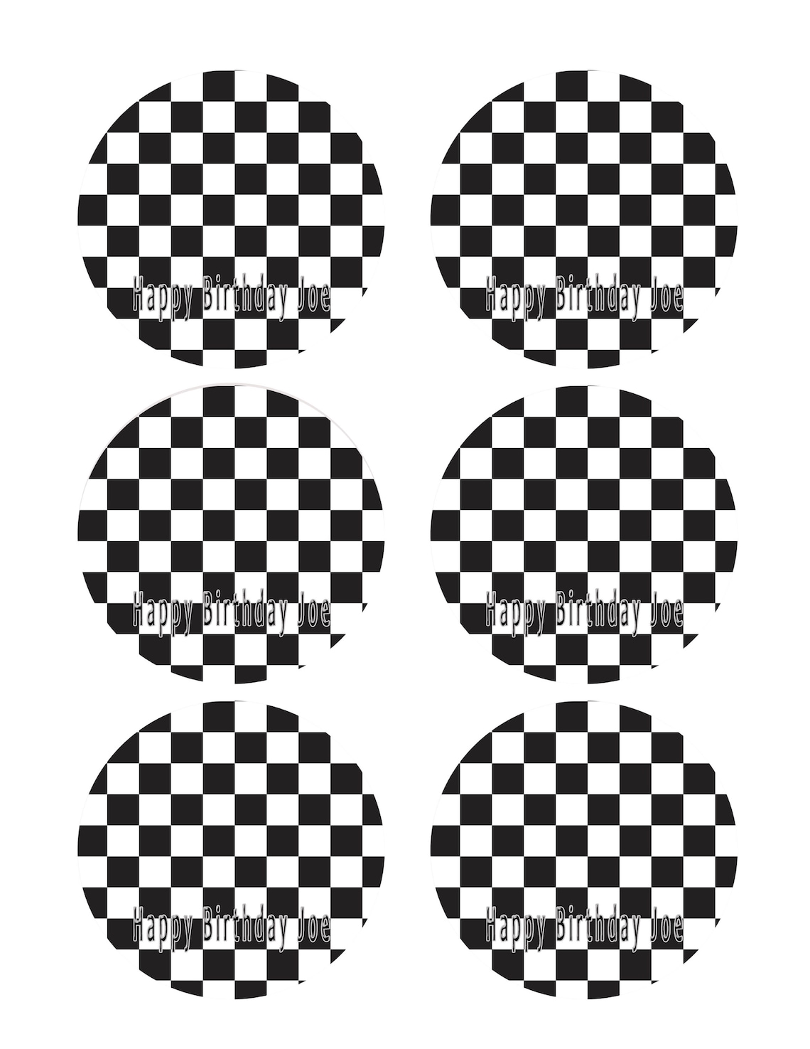 Chess Board - Edible Cake or Cupcake Topper - Etsy