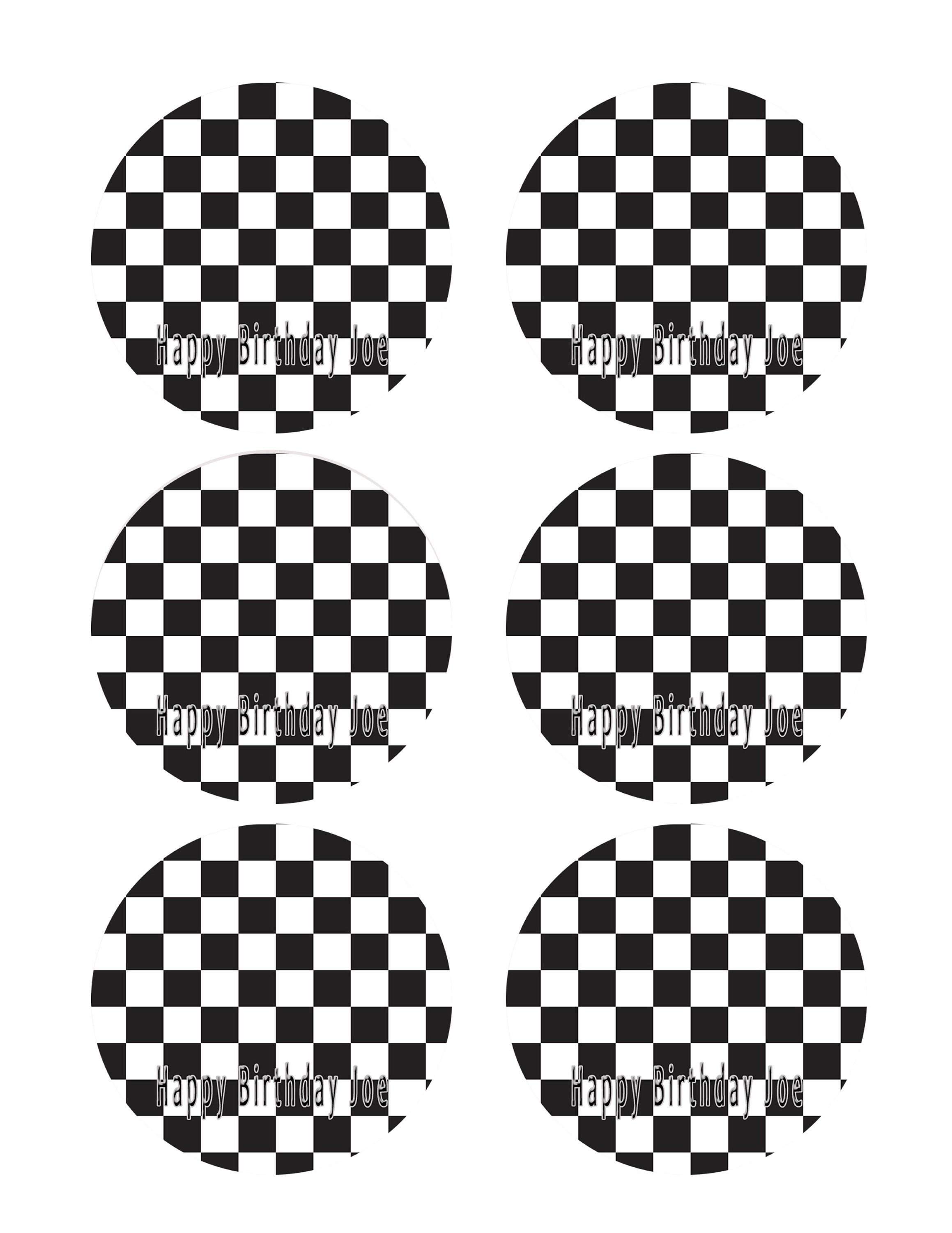 Chess Board Edible Cake or Cupcake Topper - Etsy