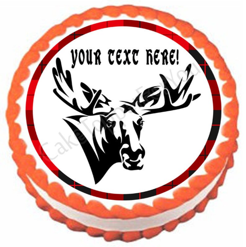 Moose - Edible Cake or Cupcake Topper - Etsy