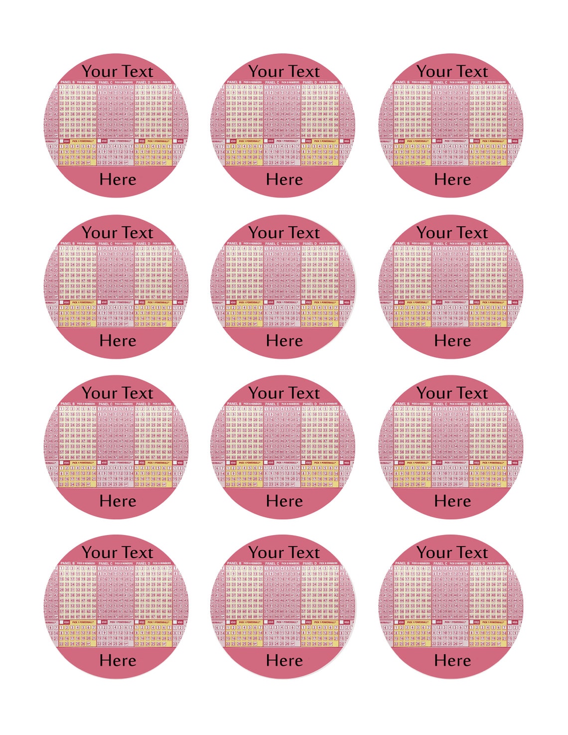 Lotto Powerball Edible Cake or Cupcake Topper - Etsy