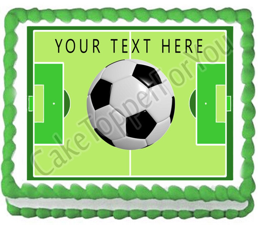 SOCCER BALL - Edible Cake or Cupcake Topper - Etsy