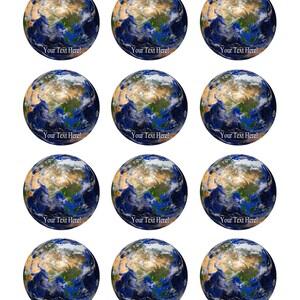 Earth Planet - Edible Cake or Cupcake Topper - Etsy