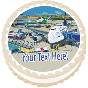 Airport With Planes - Edible Cake or Cupcake Topper - Etsy