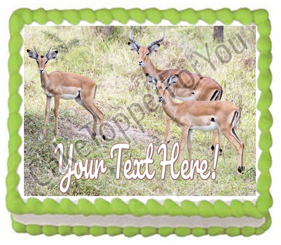 Impalas Edible Cake or Cupcake Topper | Etsy