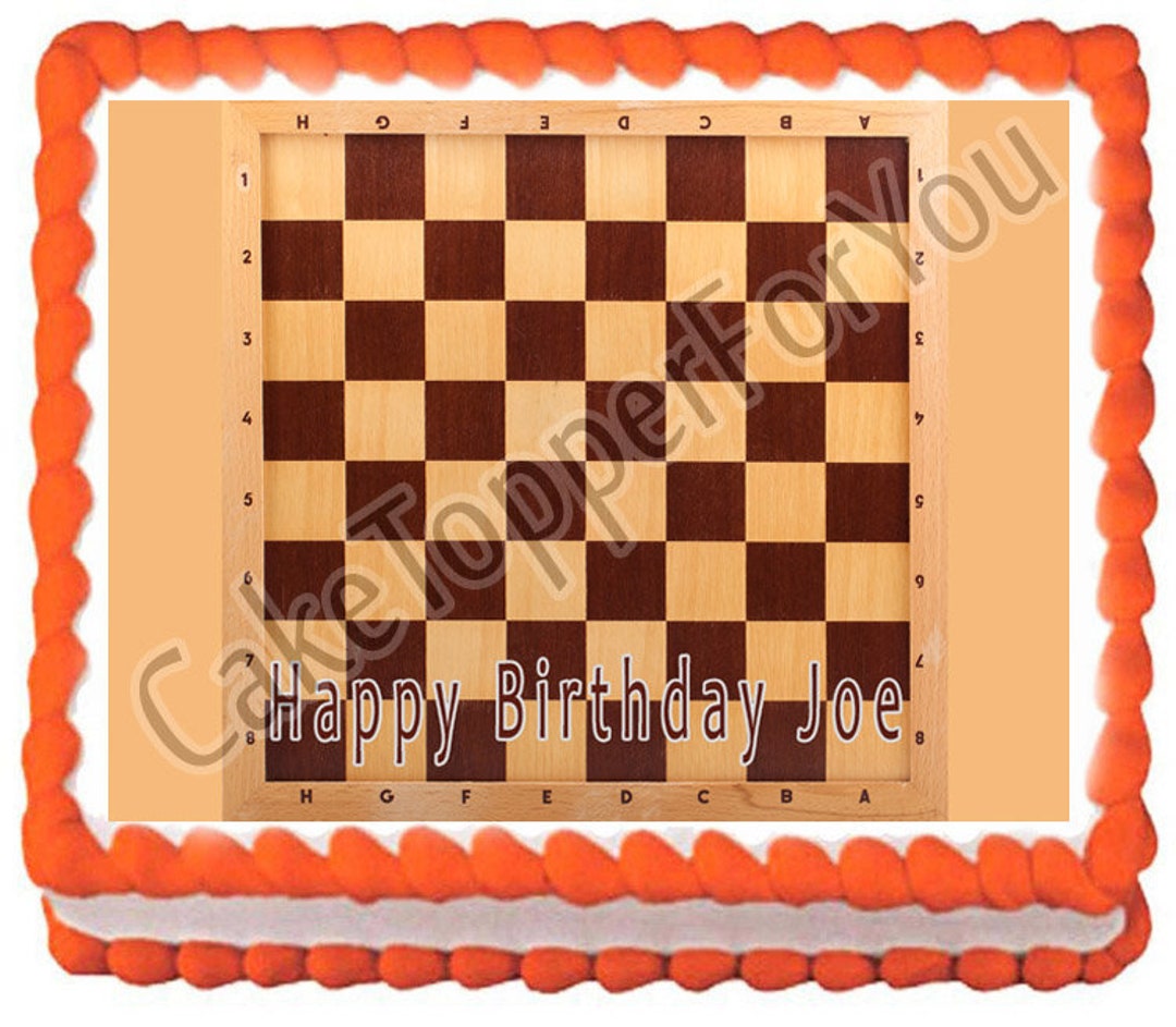 Chess Board (nr2) - Edible Cake or Cupcake Topper - Etsy