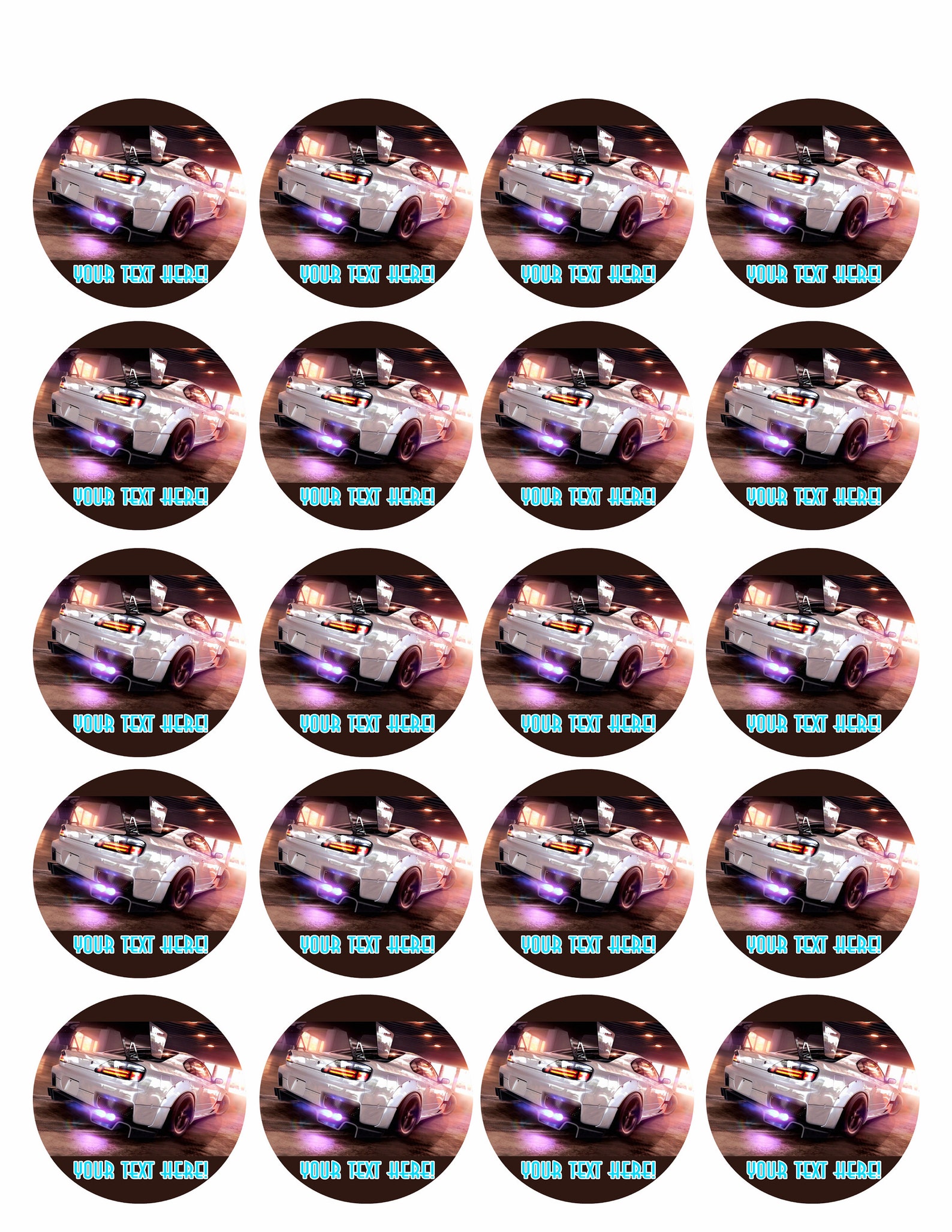 Need For Speed Edible Cake or Cupcake Topper | Etsy