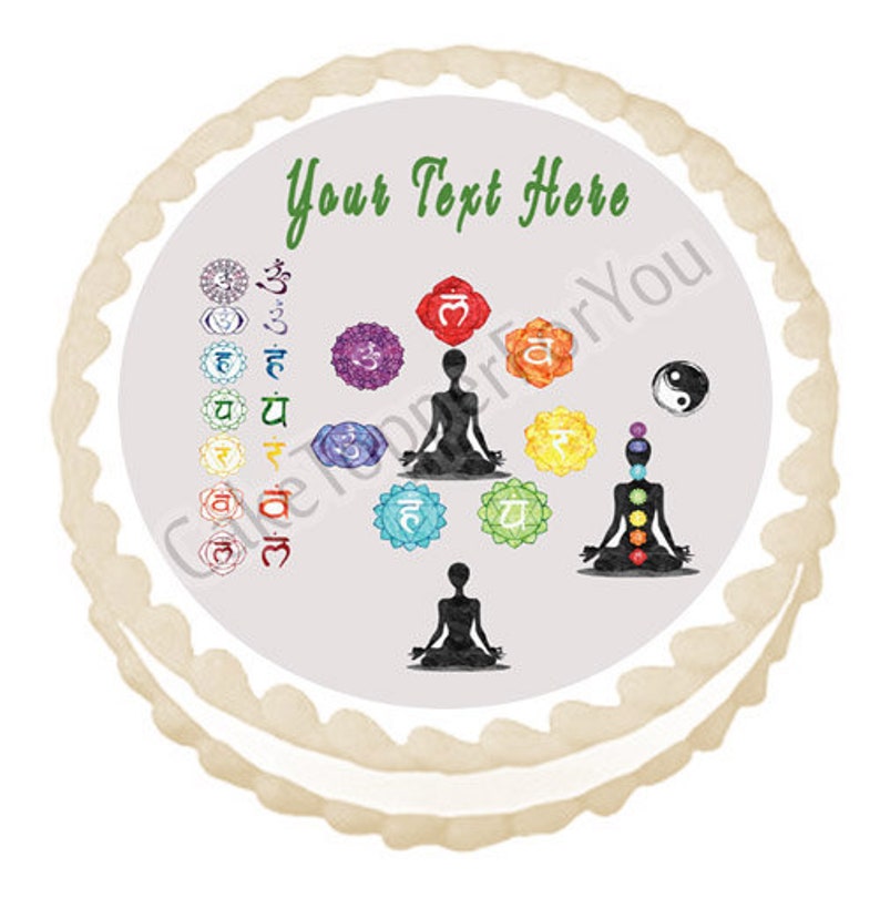 Chakra - Edible Cake or Cupcake Topper - Etsy