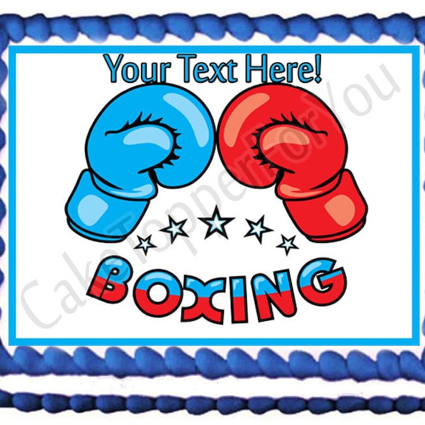Boxing Cake Topper - Etsy