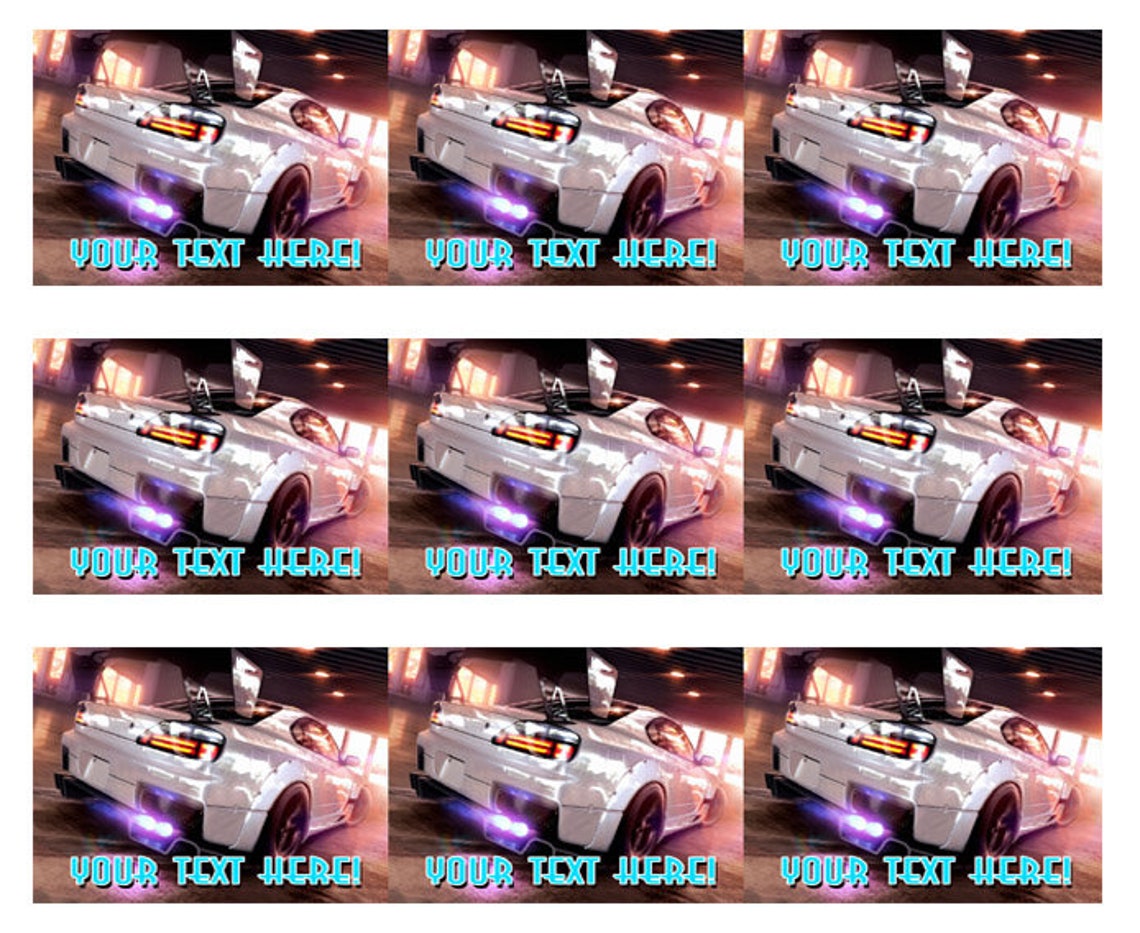 Need for Speed Edible Cake or Cupcake Topper - Etsy