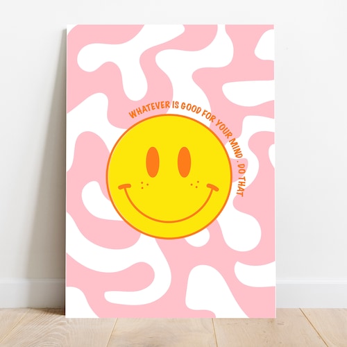 Smiley Face Digital Print - Etsy