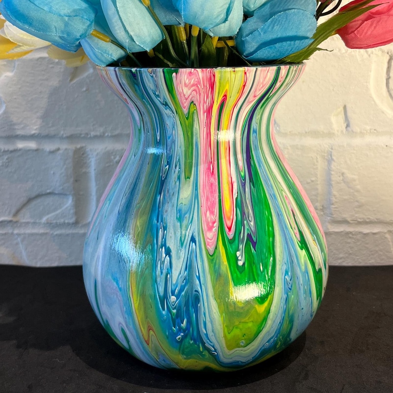 Colorful Flower Vase - Etsy