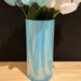 Light Blue and Cream Glass Vase for Flowers - Etsy