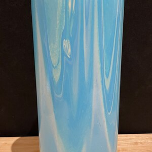Light Blue and Cream Glass Vase for Flowers - Etsy