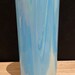 Light Blue and Cream Glass Vase for Flowers - Etsy