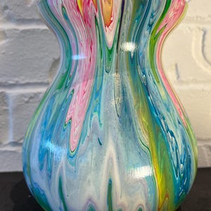 Colorful Rainbow Glass Vase for Flowers Hand Painted - Etsy
