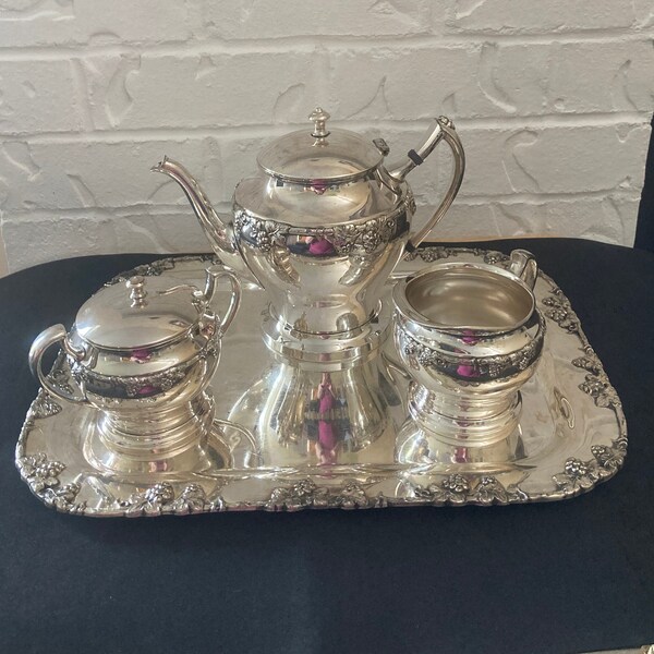 Silver Plate Tea Set - Etsy