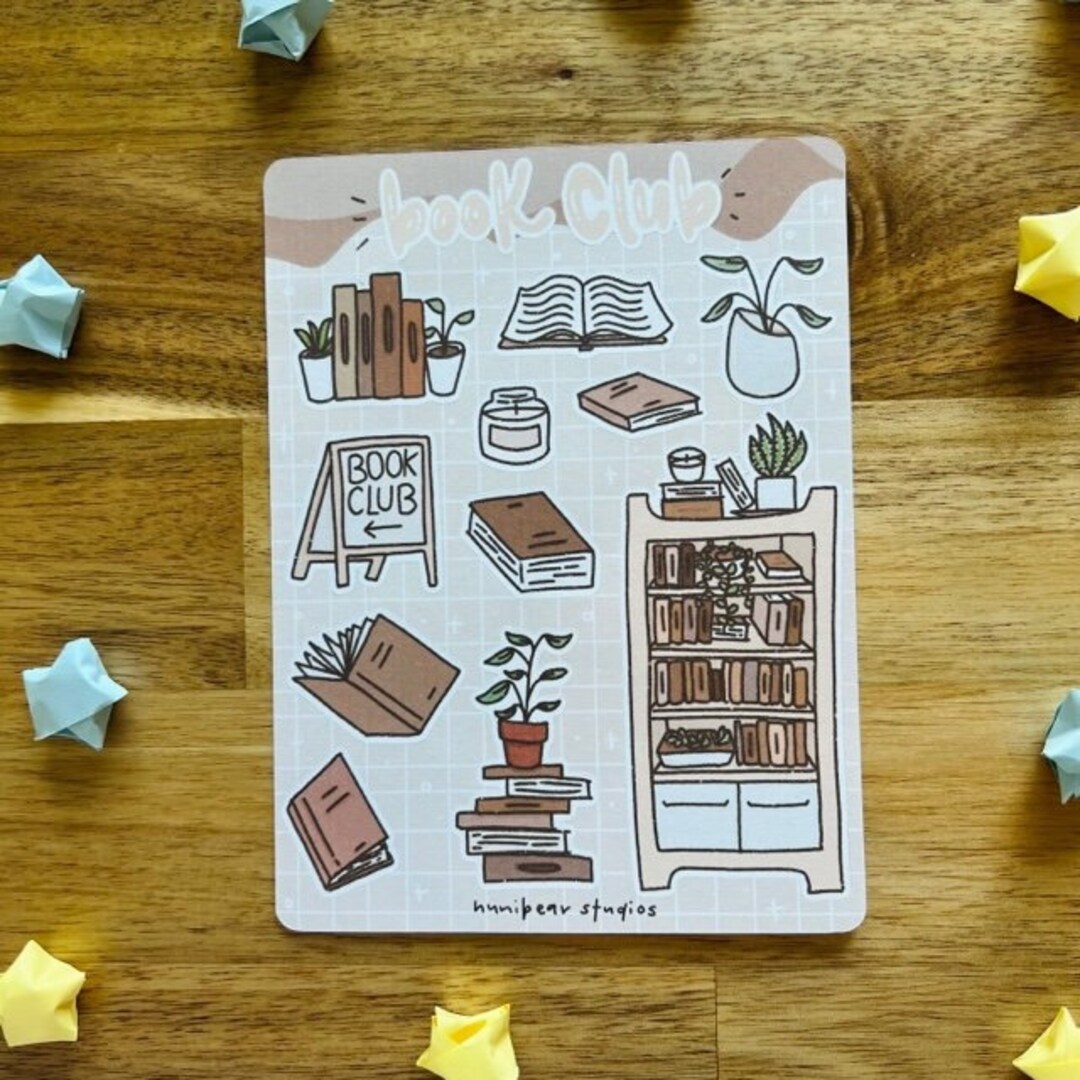 Book Club Sticker Sheet - Etsy