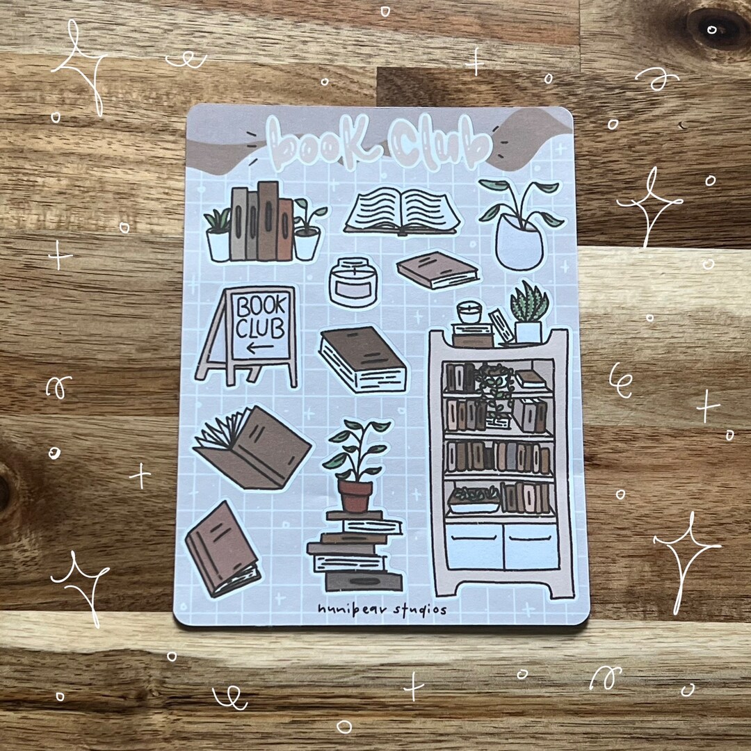 Book Club Sticker Sheet - Etsy
