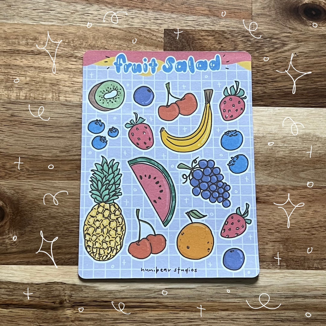Fruit Salad Sticker Sheet - Etsy