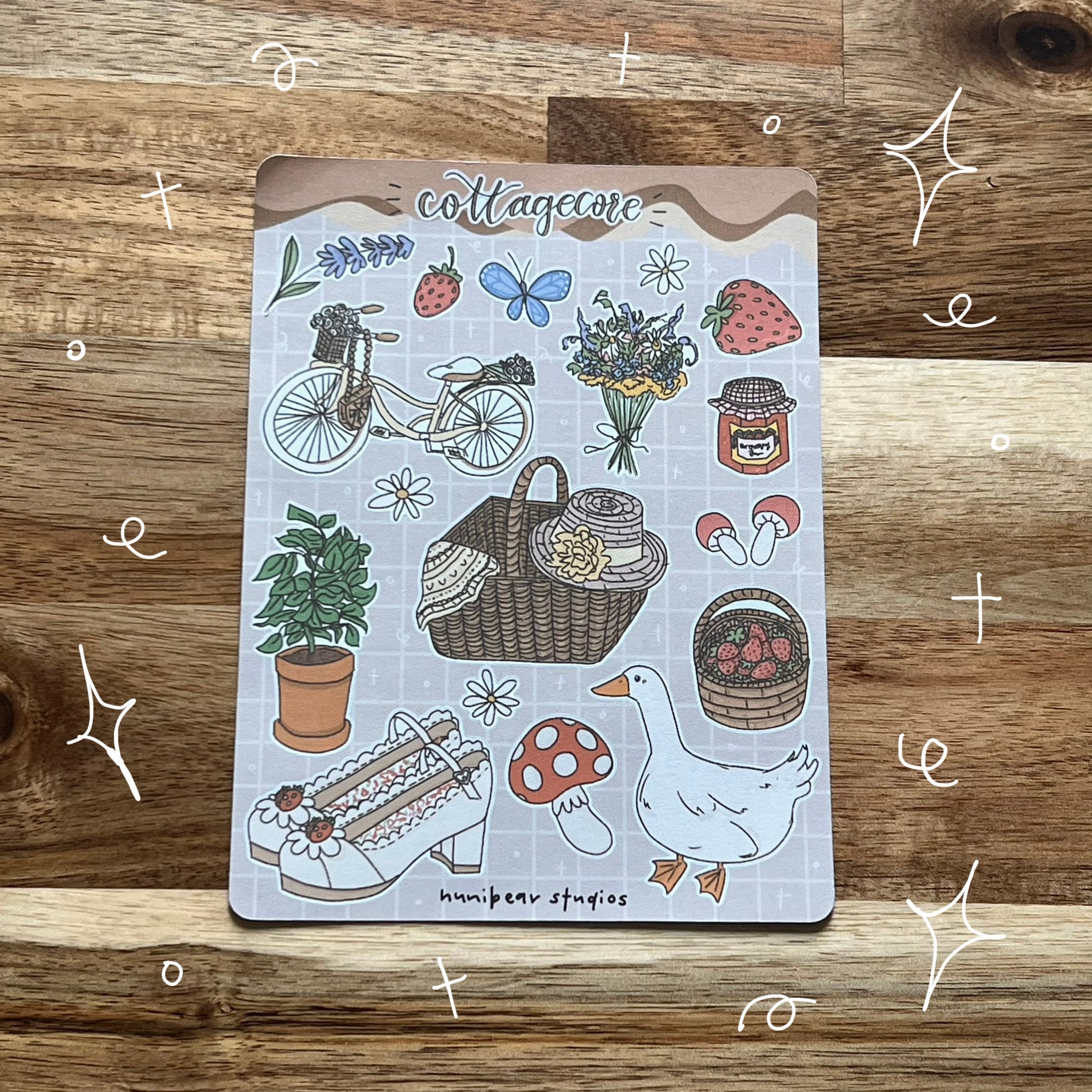 Cottagecore Sticker Sheet - Etsy
