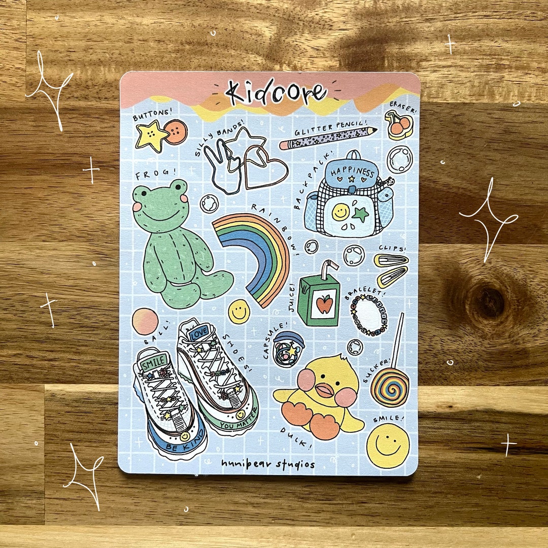 Kidcore Sticker Sheet - Etsy