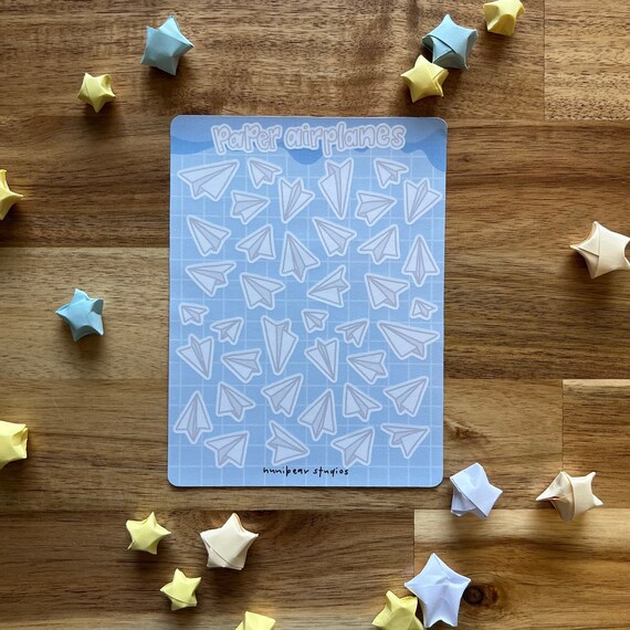 Paper Airplanes Sticker Sheet - Etsy