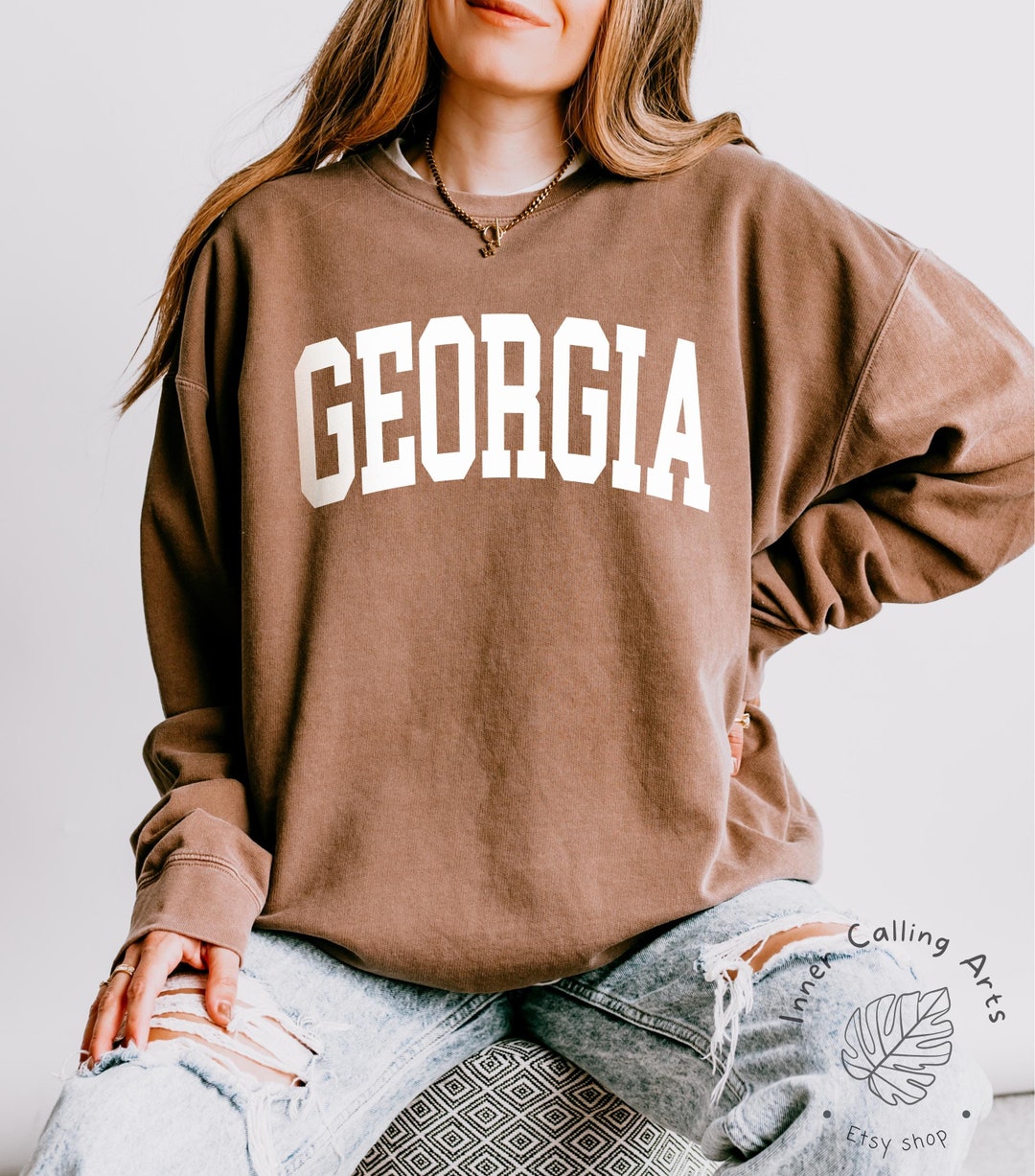 Comfort Colors® Minimalist Lightweight Georgia Sweatshirt, Georgia Fan ...