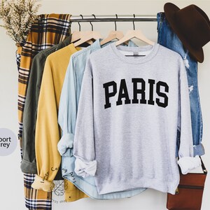 Retro Paris Crewneck, Minimalist Paris Sweatshirt, Boho, Classy, Paris ...