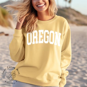 Comfort Colors® Minimalist Oregon Sweatshirt, Oregon Fan Crewneck ...