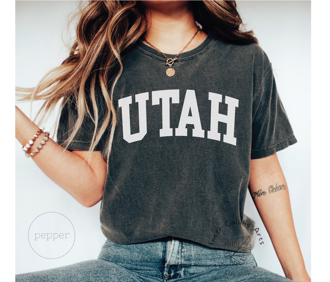 Minimalist Utah Tshirt, Utah Fan Crewneck Sweatshirt, Vintage Utah ...