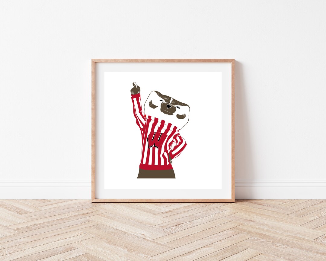 Bucky Badger Digital Print - Etsy