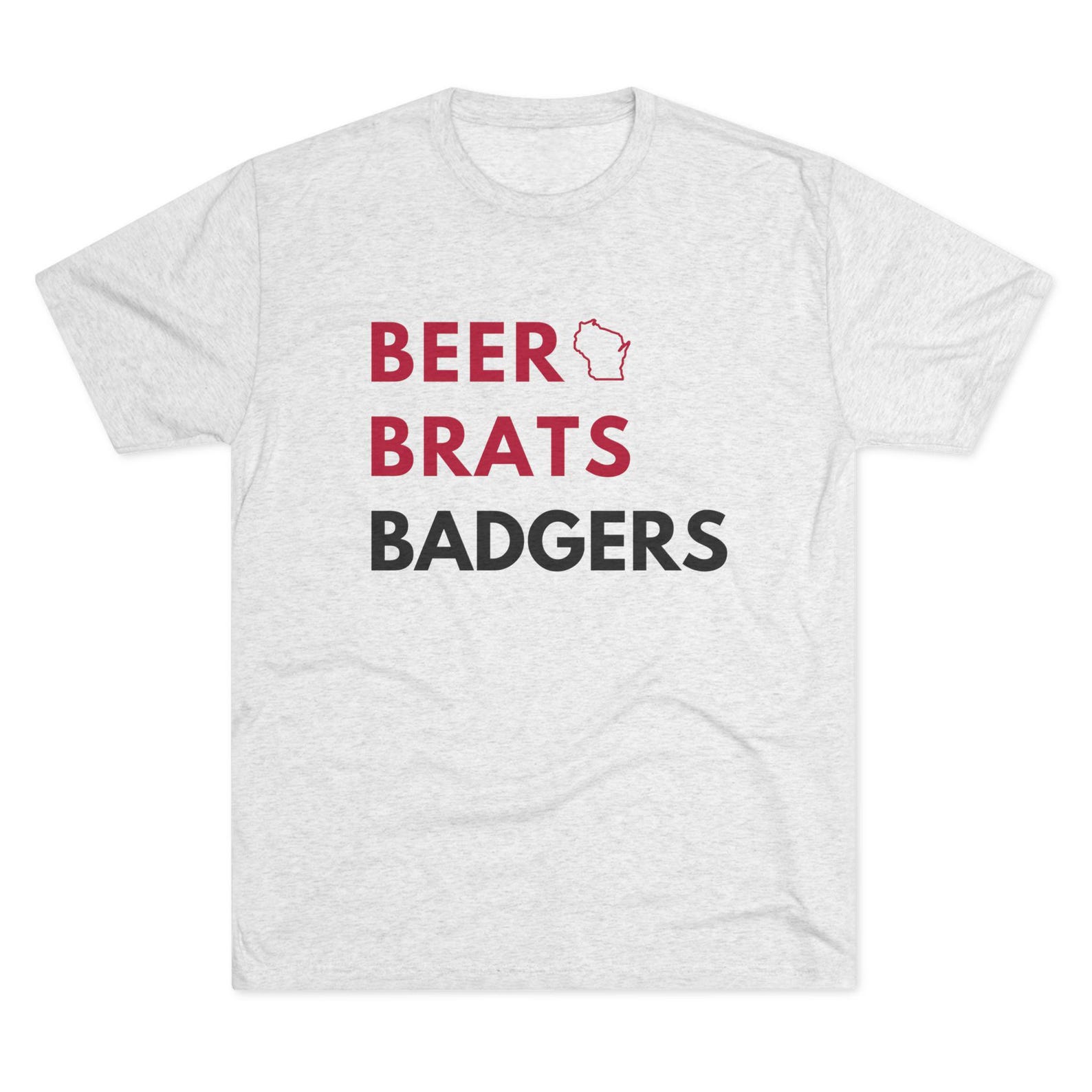 Wisconsin Badgers Tri-blend Tee - Beer Brats and Badgers Design ...
