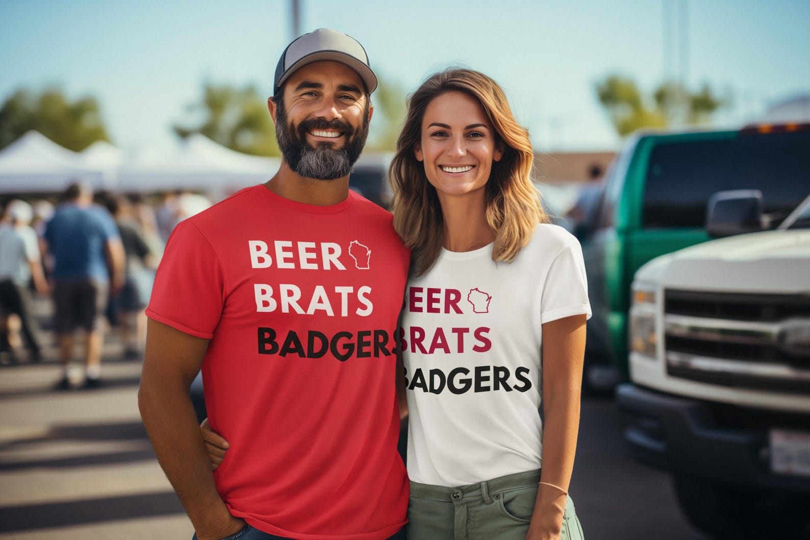 Wisconsin Badgers Tri-blend Tee - Beer Brats and Badgers Design ...