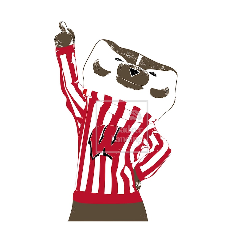 Bucky Badger Digital Print - Etsy