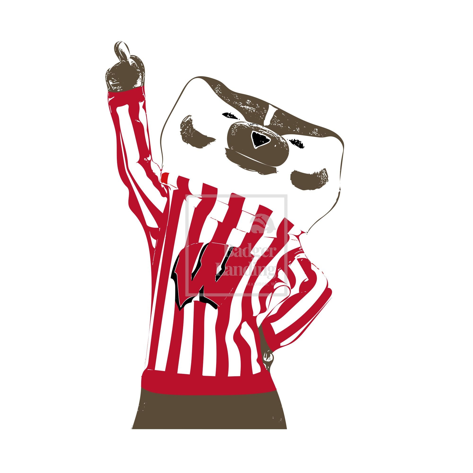 Bucky Badger Digital Print - Etsy