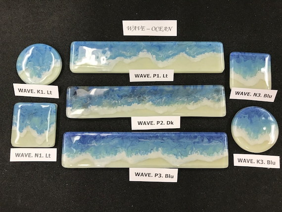 WAVE/OCEAN Fused Glass by Charlie Hand Crafted - Etsy