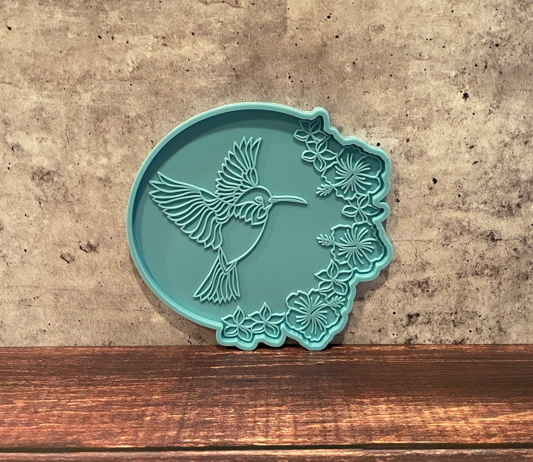 Silicone Hummingbird With Flowers Resin Mold for DIY, Craft, Coaster - Etsy
