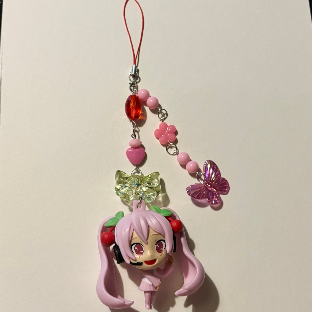Handmade Adorable Hatsune Miku Vocaloid Figure Keychains / Phone Charms ...