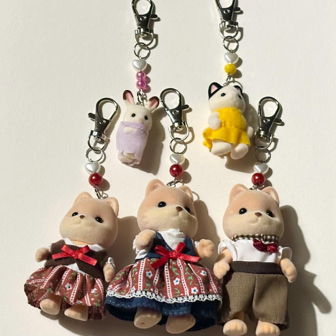 Simple Adorable Handmade Sylvanian Figure Keychains - Etsy