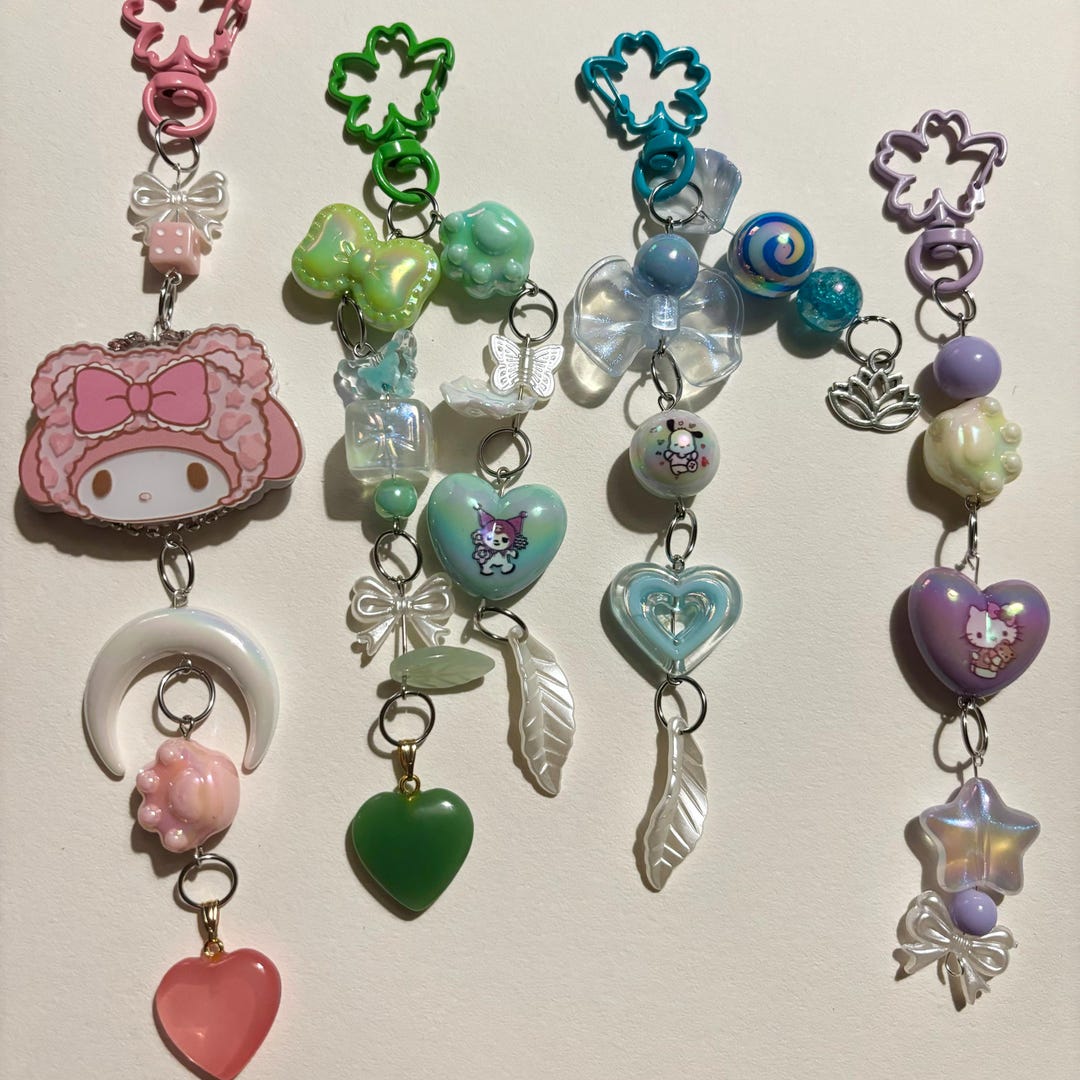 Kawaii Handmade Sanrio Keychains Hello Kitty Keychains - Etsy