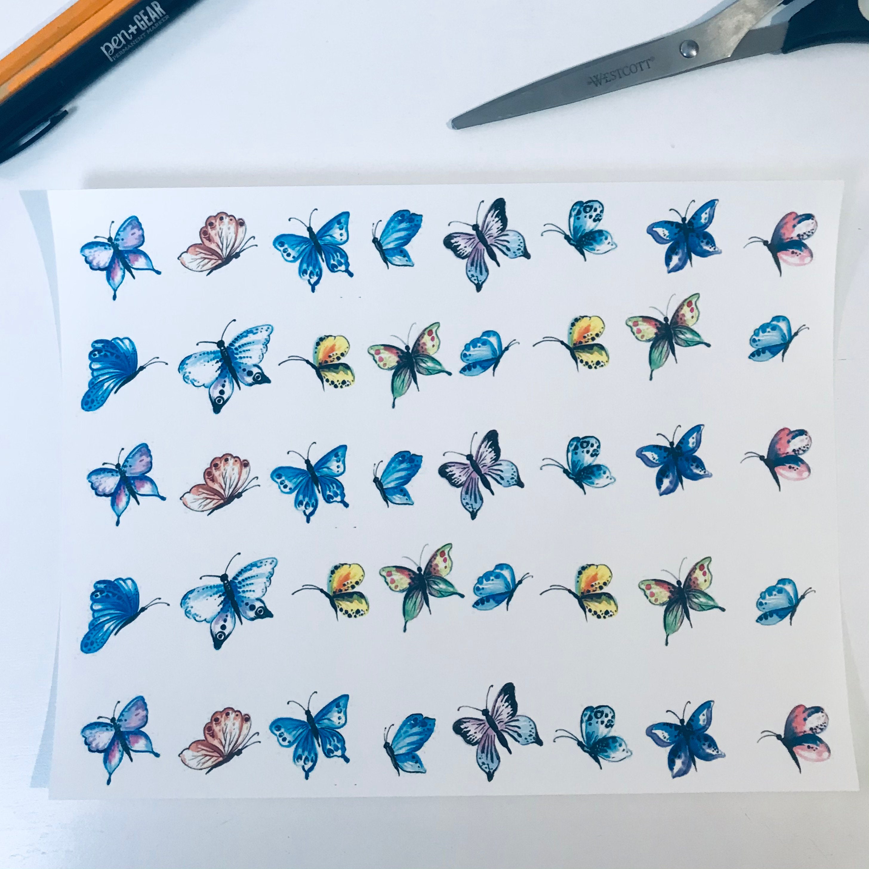 Butterfly Temporary Tattoo Set of Butterflies Temporary | Etsy