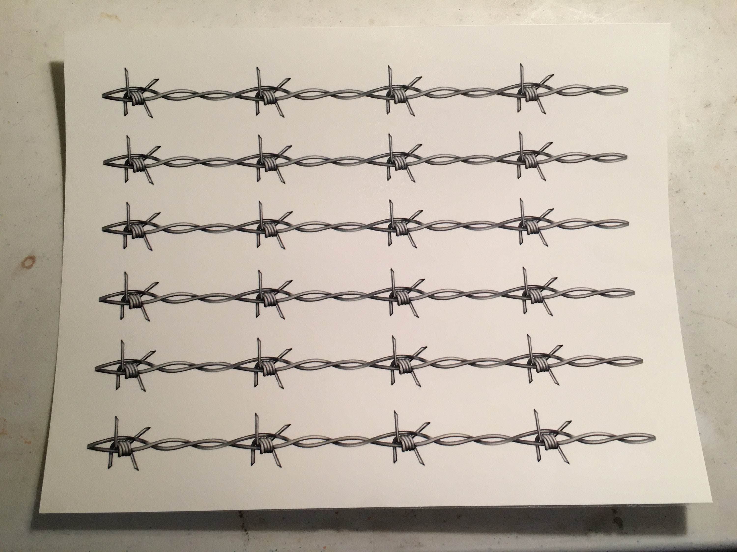 Temporary Tattoos With Barbed Wire Bracelet Tattoos Necklace Tattoos ...