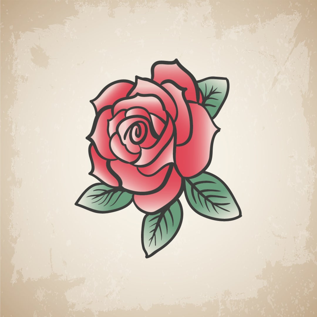 Rose Temporary Tattoo - Etsy