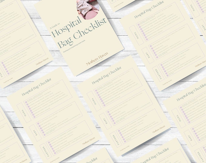 Newborn Hospital Bag Checklist | Printable Maternity Essentials List ...