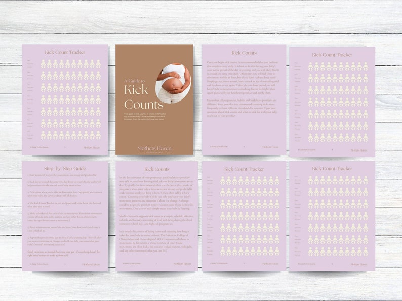 Printable Kick Count Log | Pregnancy Tracker | Kick Count Information ...