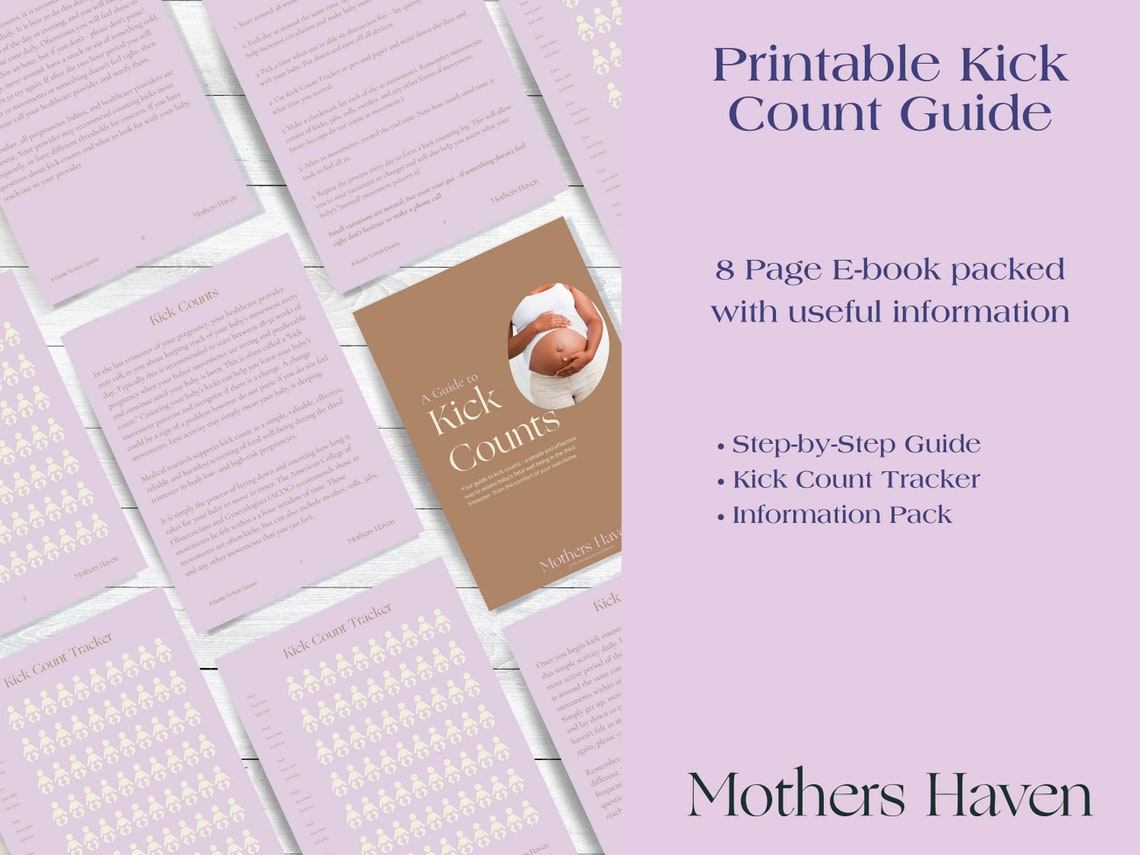 Printable Kick Count Log | Pregnancy Tracker | Kick Count Information ...