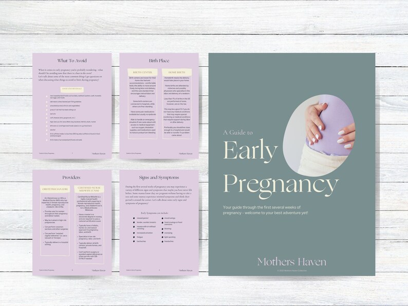 Printable Early Pregnancy Guide | Pregnancy Guide | New Mom Guide ...