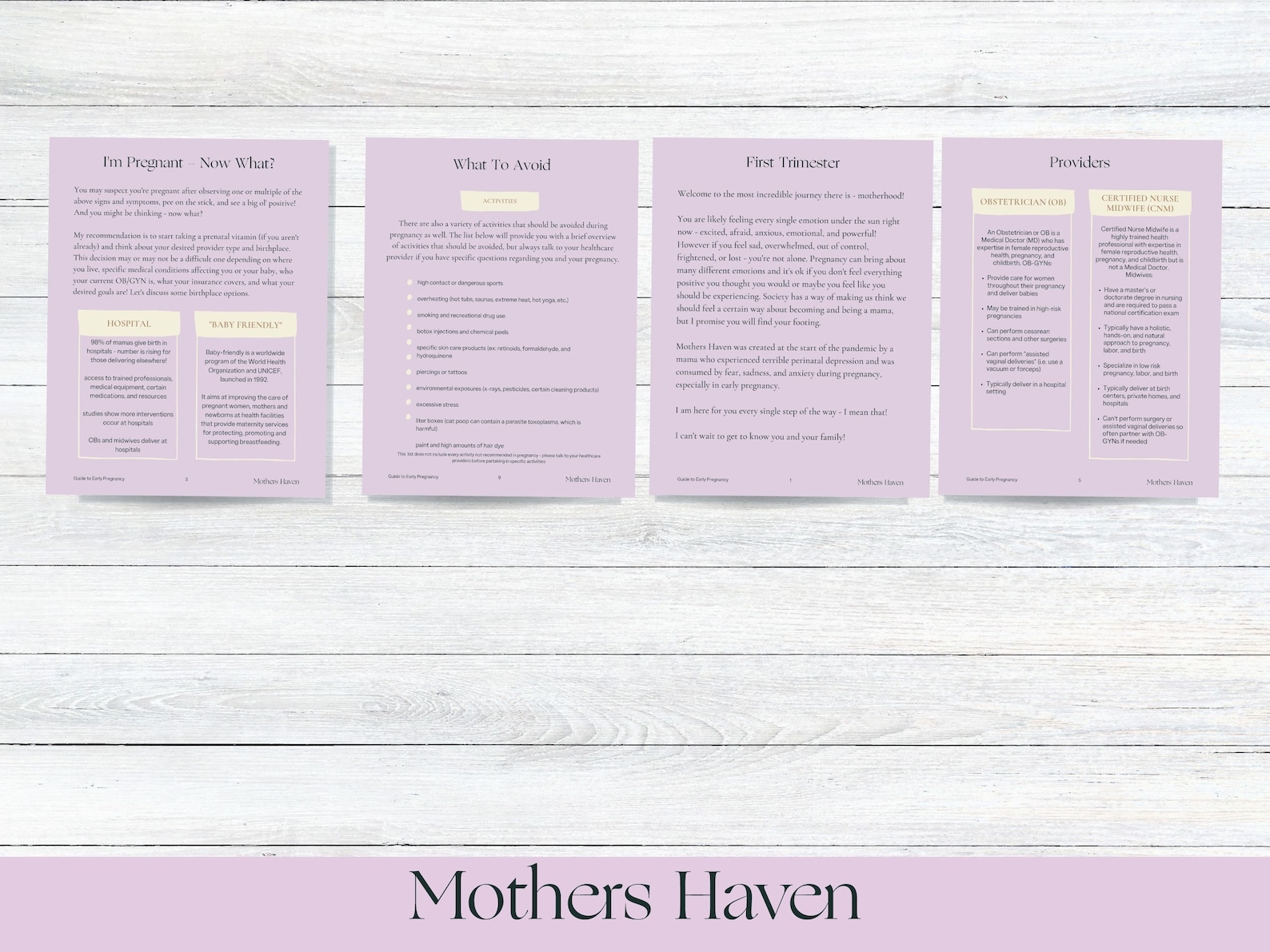 Printable Early Pregnancy Guide | Pregnancy Guide | New Mom Guide ...