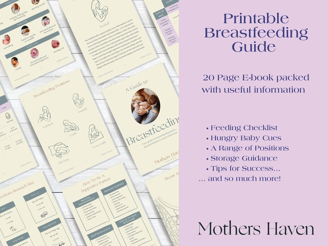 Printable Breastfeeding Guide | Breastfeeding Guide | Pregnancy Must ...