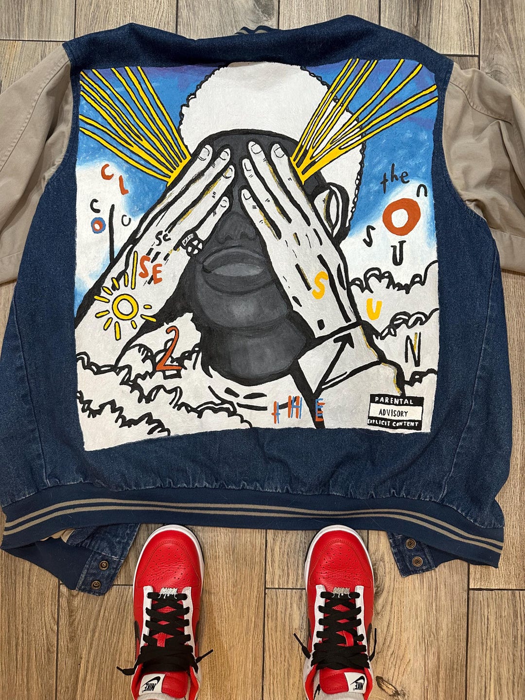 Hand Painted Album Cover Jean Jacket | Made to Order - Etsy